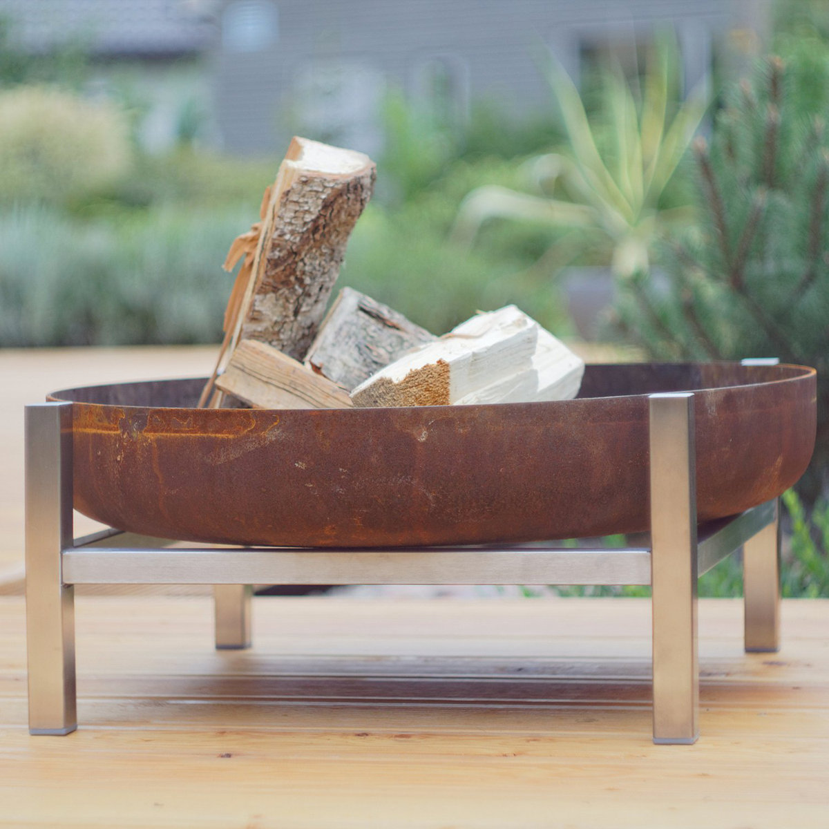 Arpe Stainless Steel Charcoal/Wood Burning Fire Pit | Wayfair.co.uk